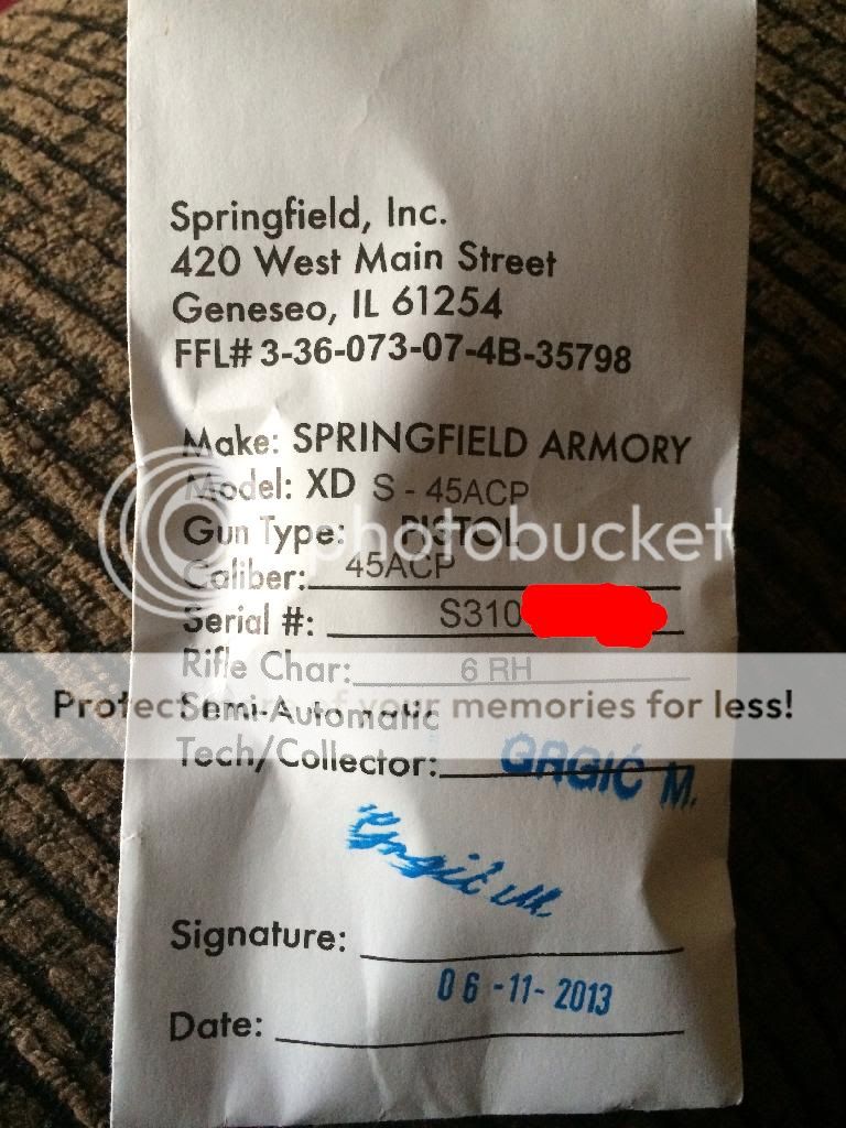 Quick question about recall and my serial# | Springfield XD Forum